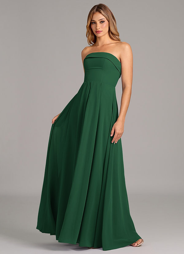 Azazie Lucienne Dark Green Bridesmaid Dresses | Azazie