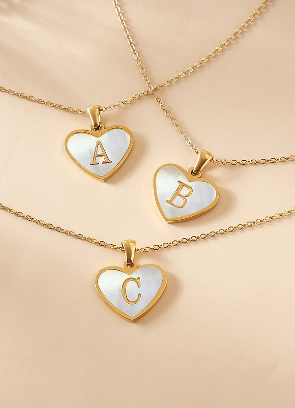 Monogram Heart Shell Necklace Gifts | Azazie