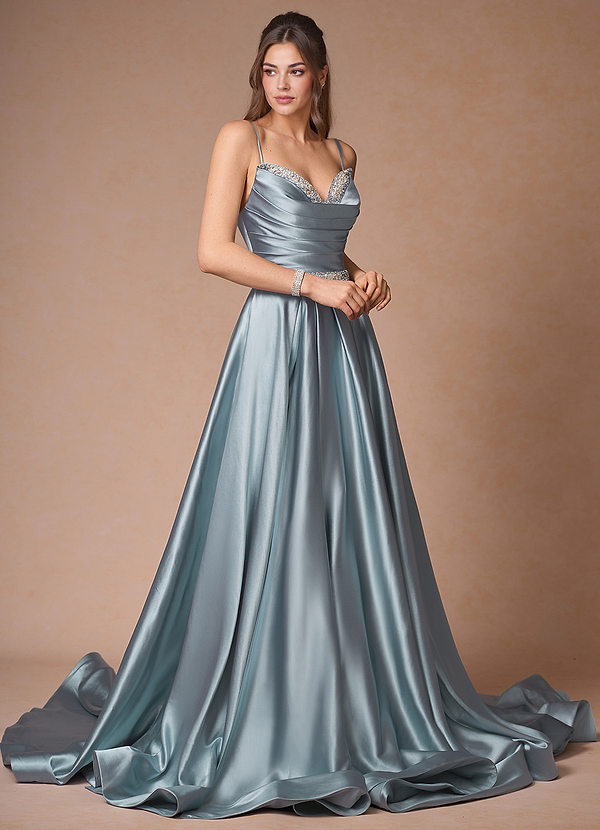 Timme Moonlight High Slit Long Dress | Azazie CA