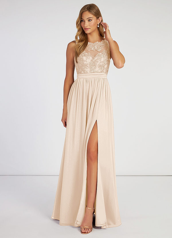 Azazie Elly White Alabaster Bridesmaid Dresses | Azazie