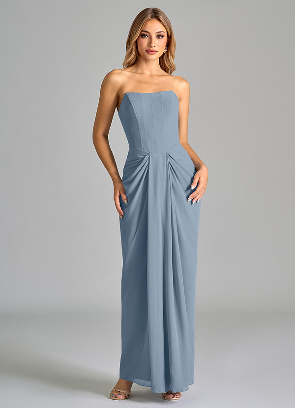 Azazie Anaïs Dusty Blue Bridesmaid Dresses | Azazie CA