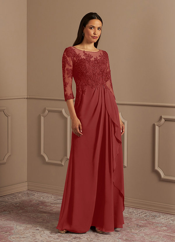 Rust Azazie Calanthe Mother of the Bride Dresses | Azazie