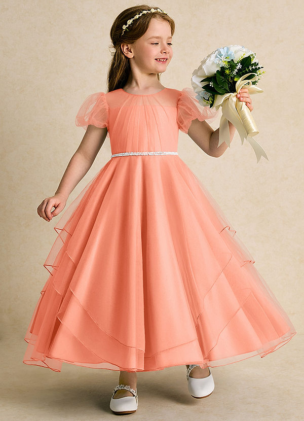 Azazie Duckie Sunset Ball-Gown Pleated Tulle Dress | Azazie CA