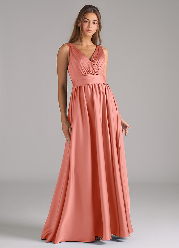 Azazie Kora Coral Bridesmaid Dresses | Azazie CA