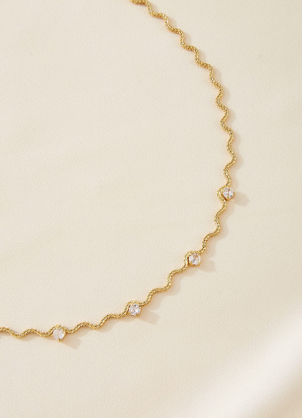 Crystal Rippled Collar Necklace | Azazie