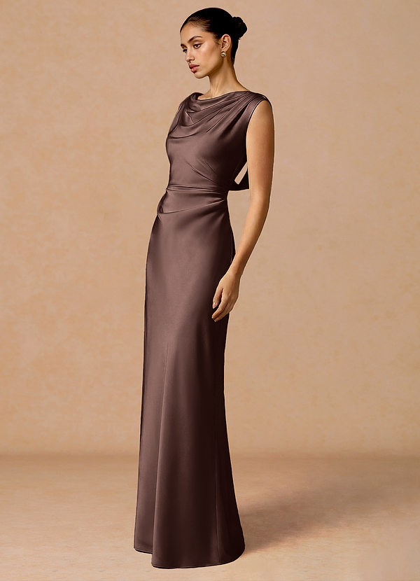 Evarine Truffle Maxi Dress | Azazie CA