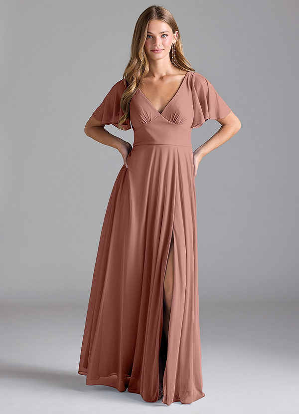 Azazie Kimber Cedar Rose Bridesmaid Dresses | Azazie CA