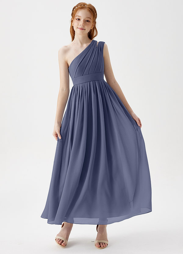 Azazie Anissa Junior Bridesmaid Dress in Stormy | Azazie