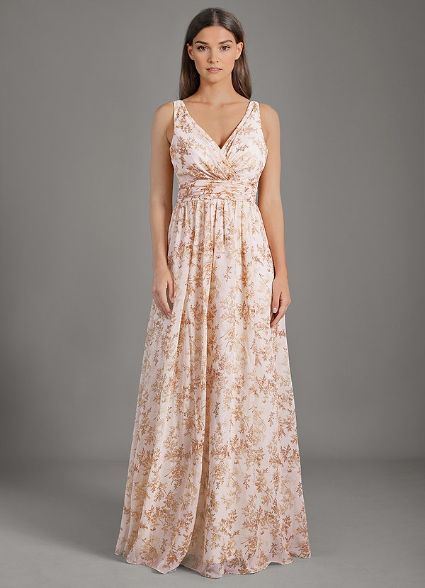 Azazie Kora Pink Fern Floral Bridesmaid Dresses | Azazie CA