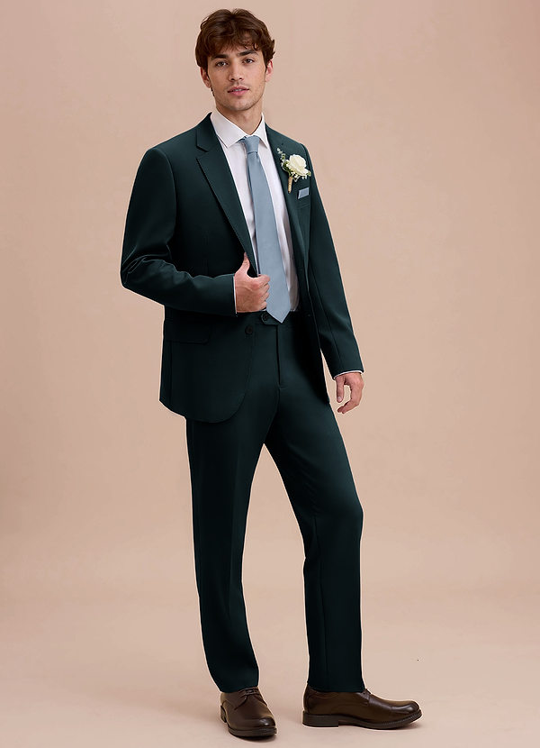 Ethan Navy Blue Refined Weave Suit | Azazie AU