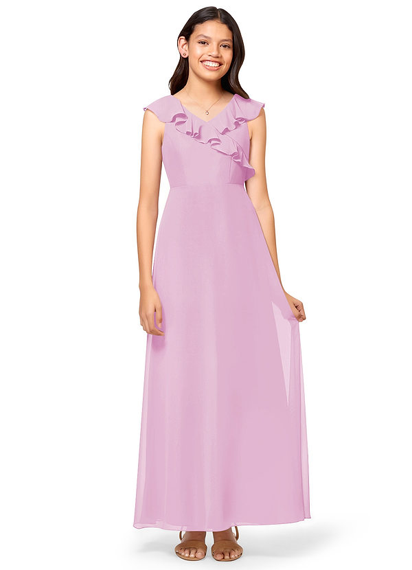 Candy Pink Azazie Alyssa JBD Junior Bridesmaid Dresses | Azazie