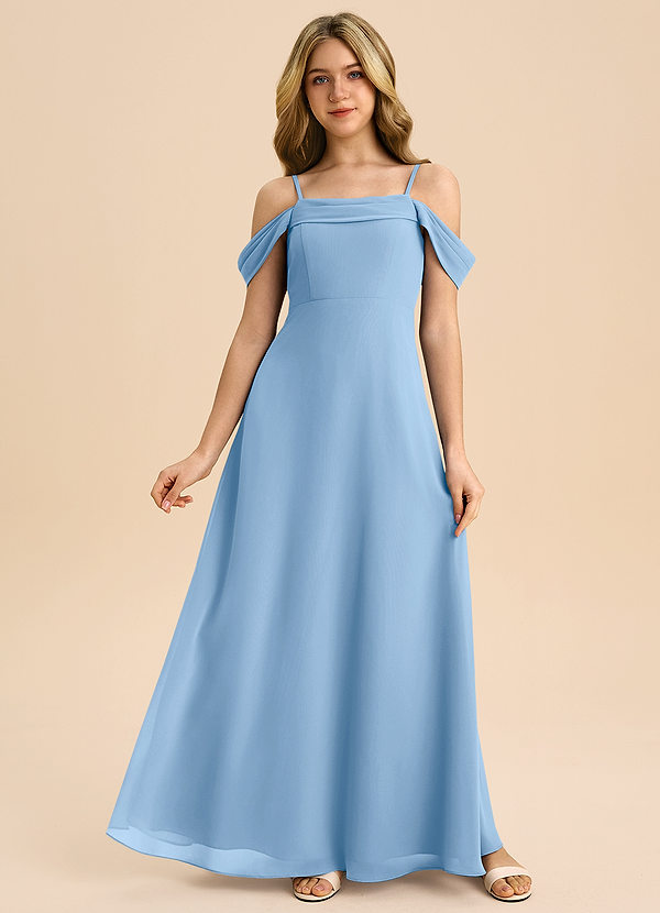 Azazie Anselie Junior Bridesmaid Dress in Powder Blue | Azazie UK