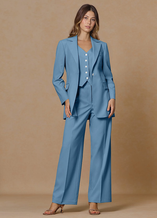 Rowan Steel Blue Refined Weave Performance 2-Piece Suit | Azazie
