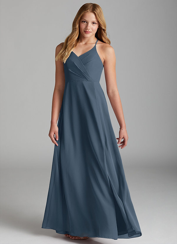 Azazie Davis Junior Bridesmaid Dress in Neptune | Azazie CA