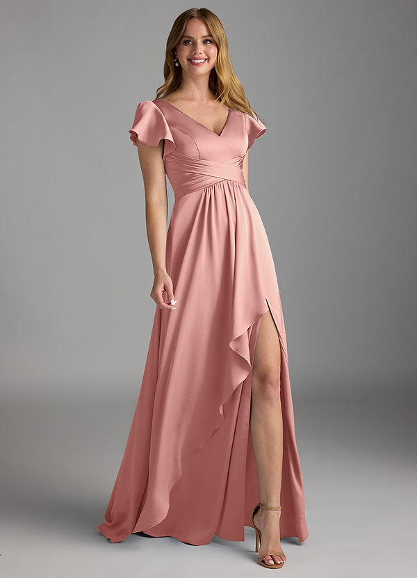 Azazie Omari Rosette Bridesmaid Dresses | Azazie CA
