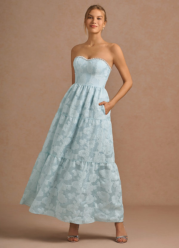 Ameline Pale Blue Maxi Dress | Azazie CA