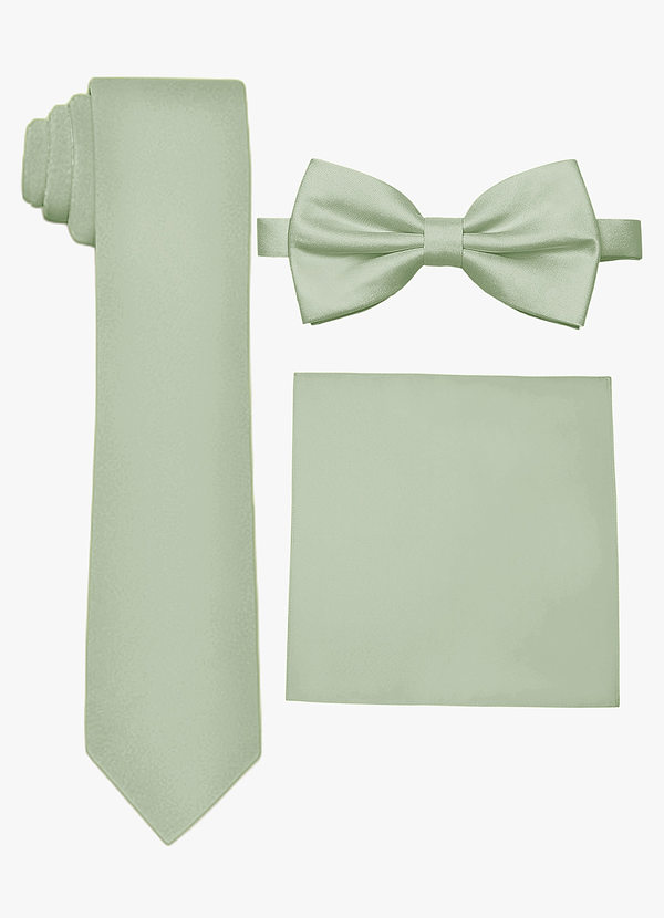 Ensemble de cravate en satin mat Accessoires de garçons d'honneur | Azazie