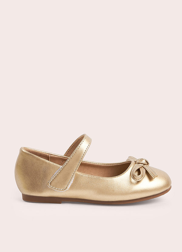 Gold Bow Girls' Shoes | Azazie