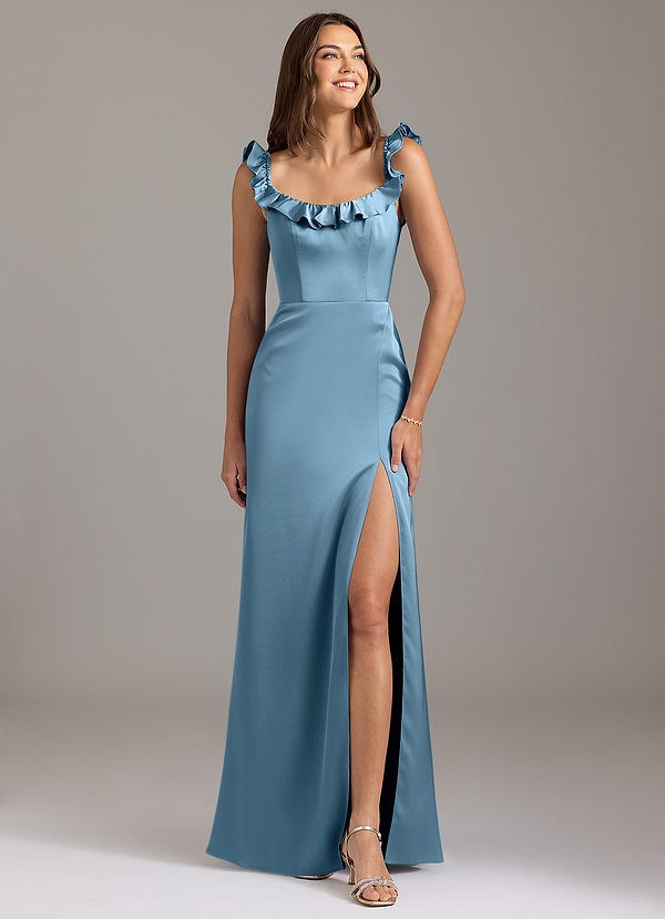Azazie Callie Steel Blue Bridesmaid Dresses | Azazie CA