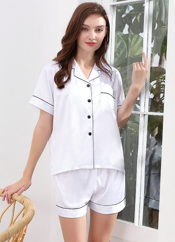 White Satin Bridesmaid Robe Set Robes | Azazie