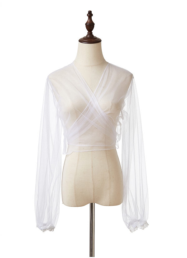Sheer Puff Sleeve Bolero Wrap | Azazie