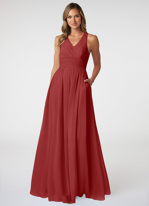 Rust Azazie Natasha Bridesmaid Dresses | Azazie