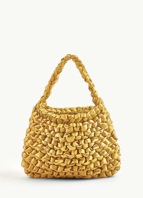 Jaune Sac à main en crochet avec ruban Bags | Azazie