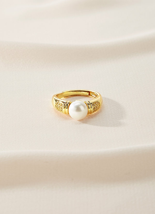 Pearl and Rhinestone Ring | Azazie AU