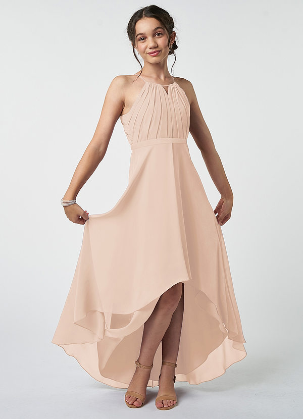 Azazie Oaklynn Junior Bridesmaid Dress in English Rose | Azazie