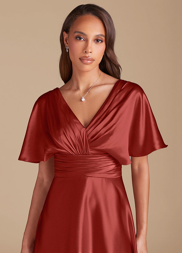 Azazie Pamela Rust Bridesmaid Dresses | Azazie