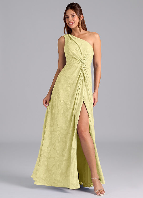 Azazie Brooke Lemon Sorbet Bridesmaid Dresses | Azazie