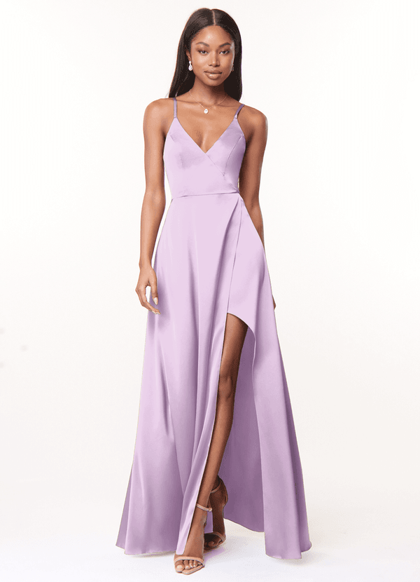 Azazie Maksim Frosted Lilac Bridesmaid Dresses | Azazie