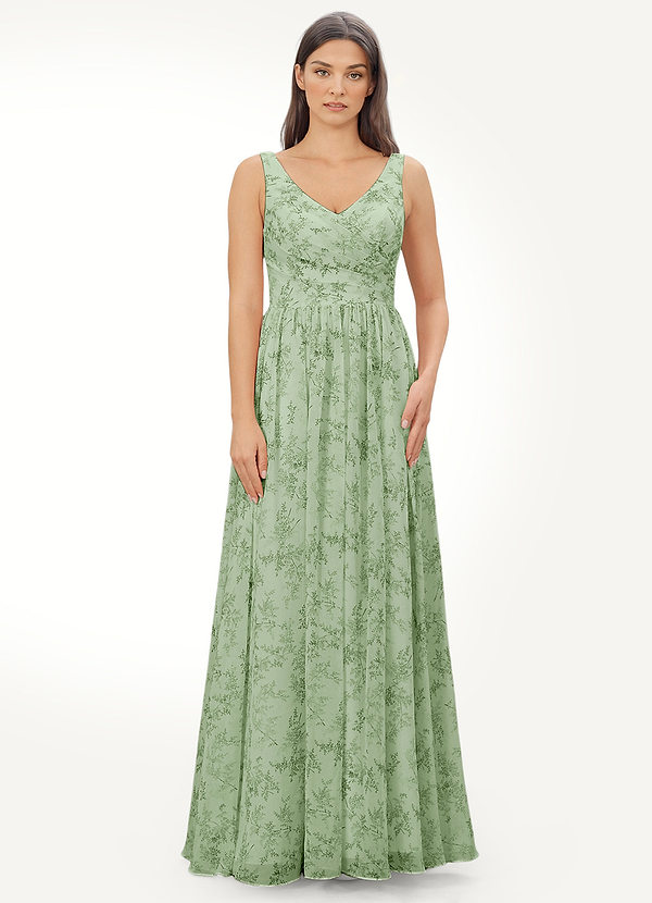 Azazie Keyla Green Fern Floral Bridesmaid Dresses | Azazie
