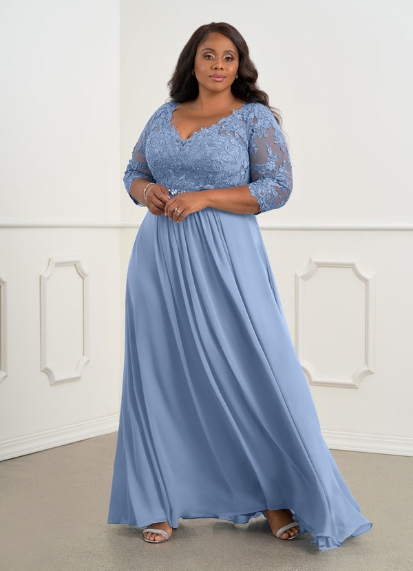 Steel Blue Plus Size Mother of the Bride & Groom | Azazie