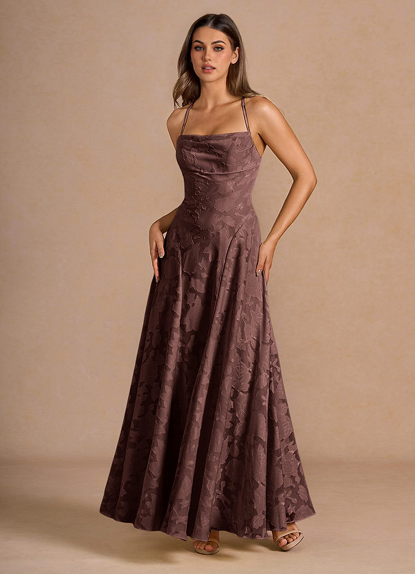 Marlo Mocha Coco Corset Prom Dress | Azazie