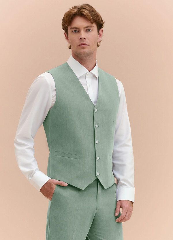 William Dusty Sage Comfort Blend Suit Vest | Classic Regular Suit Vests ...