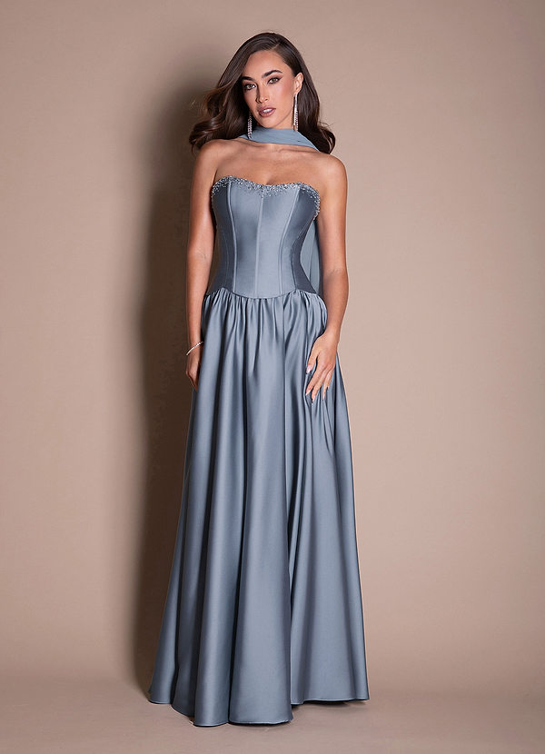 Carina Powder Blue Two Piece Dress | Azazie CA