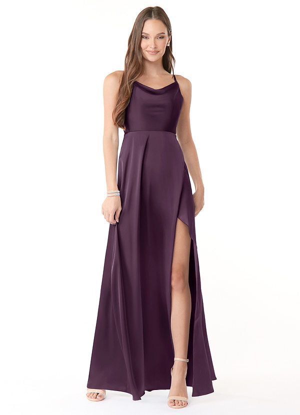 Prune Azazie Naomie Stretch Satin Dress Robes de demoiselle d'honneur ...