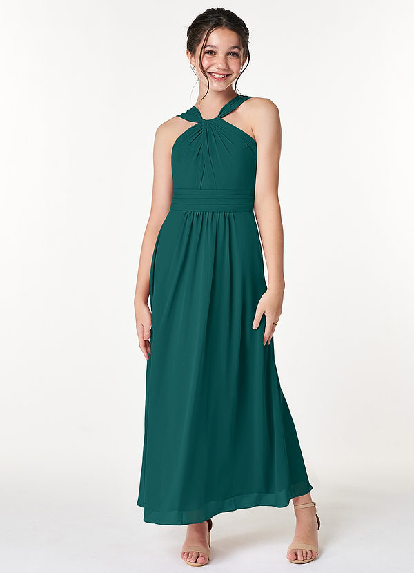 Peacock Azazie Dora JBD Junior Bridesmaid Dresses | Azazie
