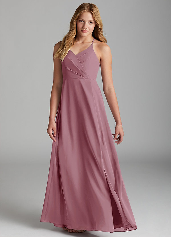 Azazie Davis Junior Bridesmaid Dress in Vintage Mauve | Azazie AU