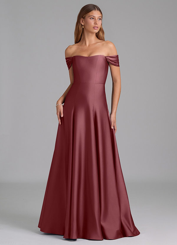 Azazie Seriana Desert Rose Bridesmaid Dresses | Azazie