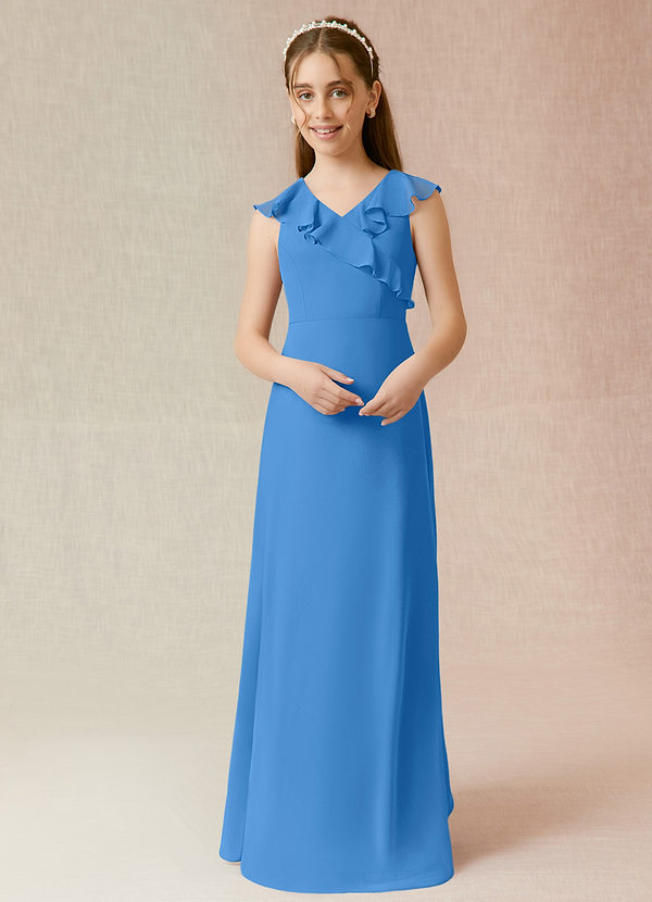 Blue Jay Azazie Alyssa JBD Junior Bridesmaid Dresses | Azazie