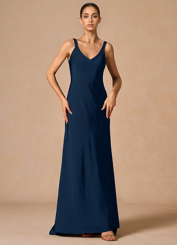 Bernice Navy Maxi Dress | Azazie CA