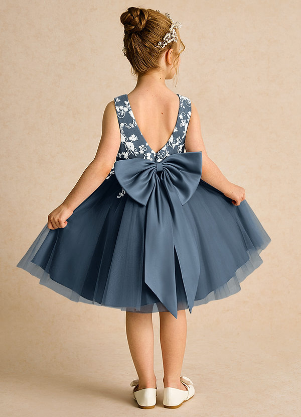 Azazie Butterfly Neptune A-Line Lace Dress | Azazie