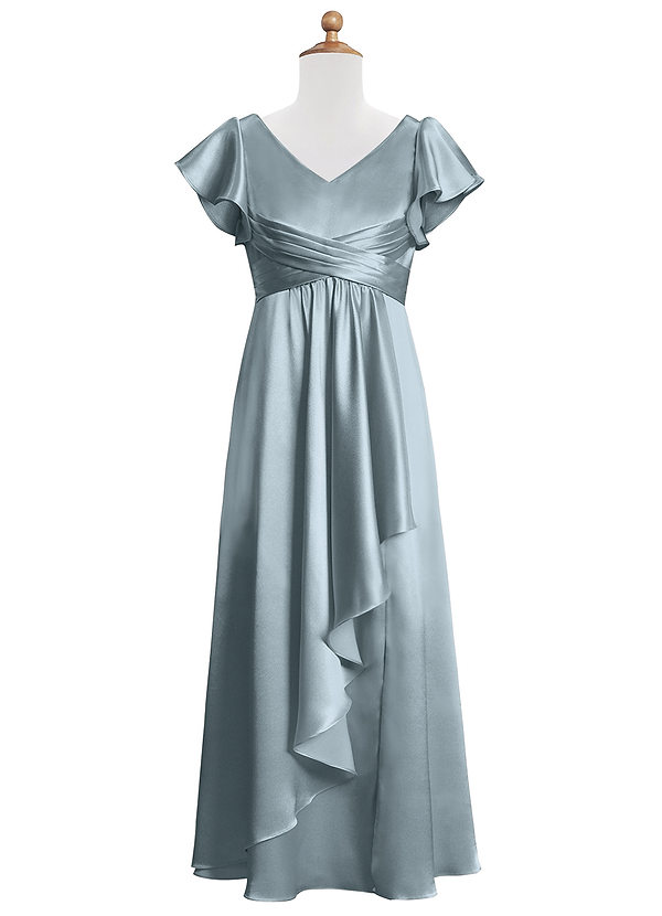 Bleu Poussiéreux Azazie Omari Junior Robes de demoiselle d'honneur ...
