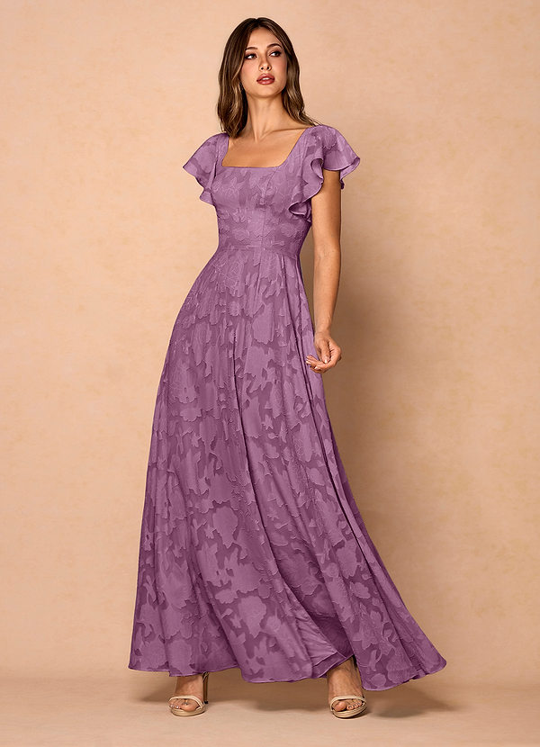 Anna Wisteria Ruffled Maxi Dress | Azazie