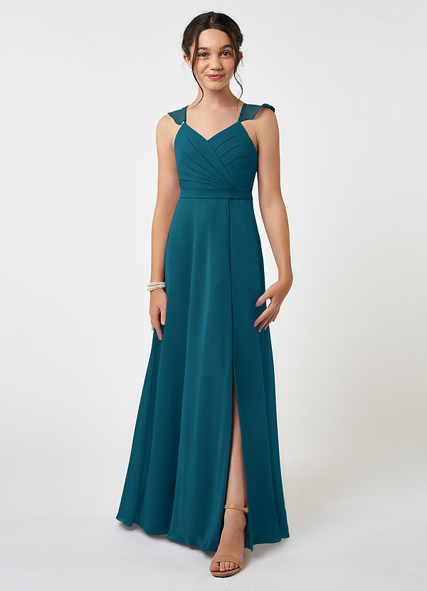 Ink Blue Azazie Emily JBD Junior Bridesmaid Dresses | Azazie
