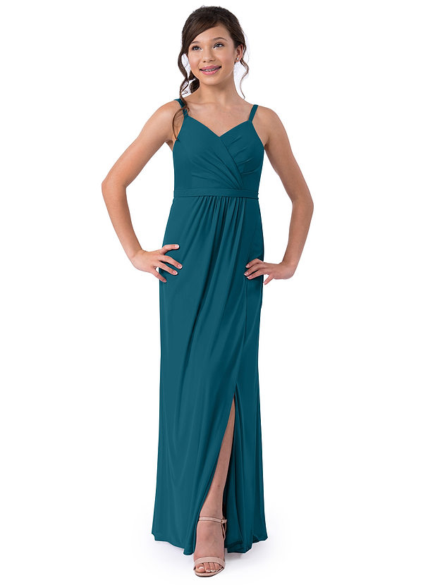 Ink Blue Azazie Luxy Junior Bridesmaid Dresses | Azazie