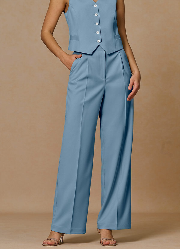 Rowan Light Blue Refined Weave Performance pants | Azazie AU