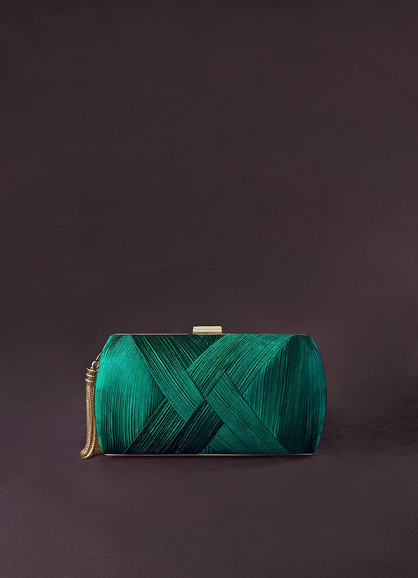 Dark Green Gorgeous Tassels Clutch Bag Bags | Azazie